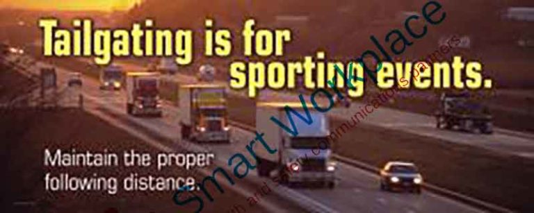 Tailgating - 10x4 Safety Banner (with slits) - Smart Workplace